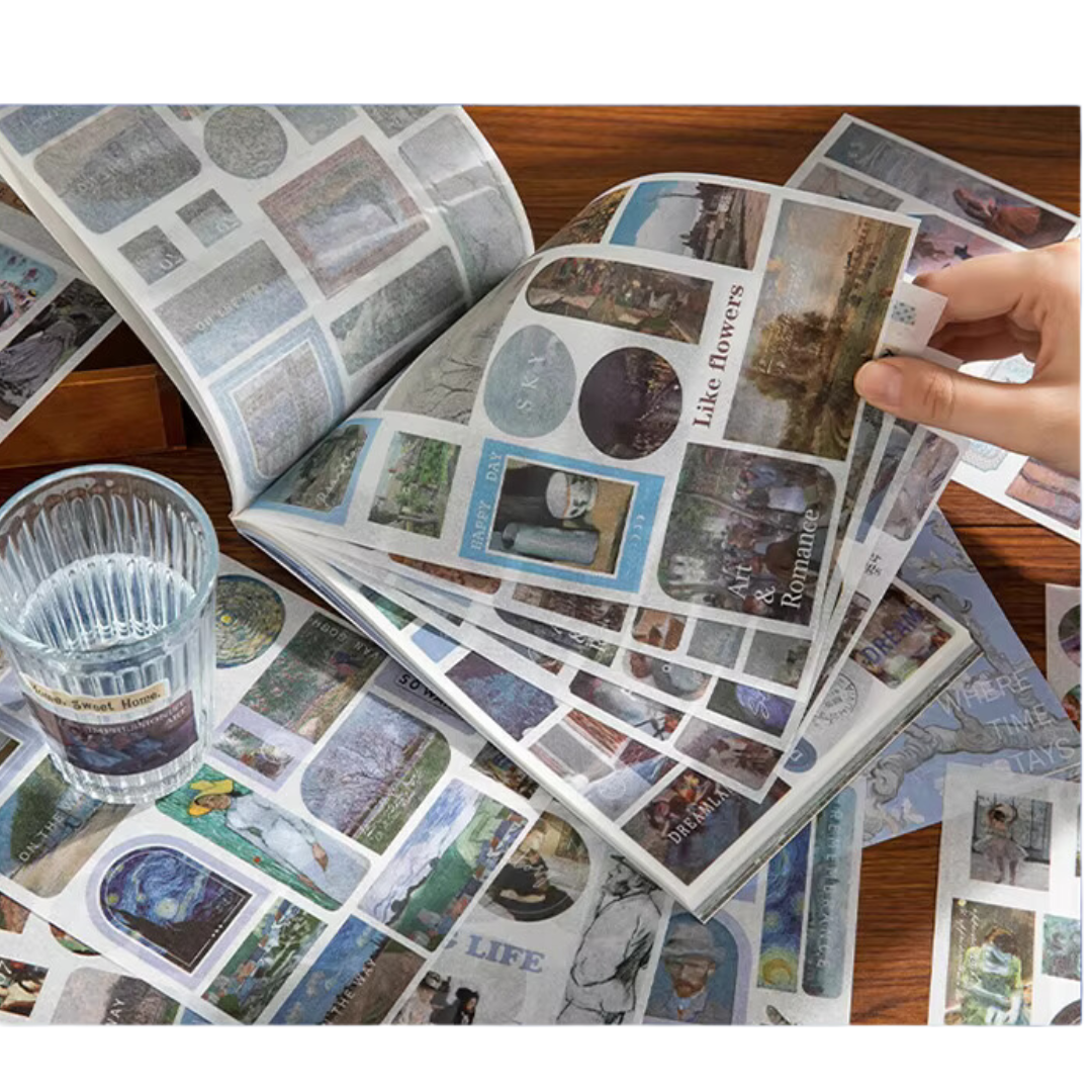 Vintage Sticker and Paper Book| Oziko Stationery Store