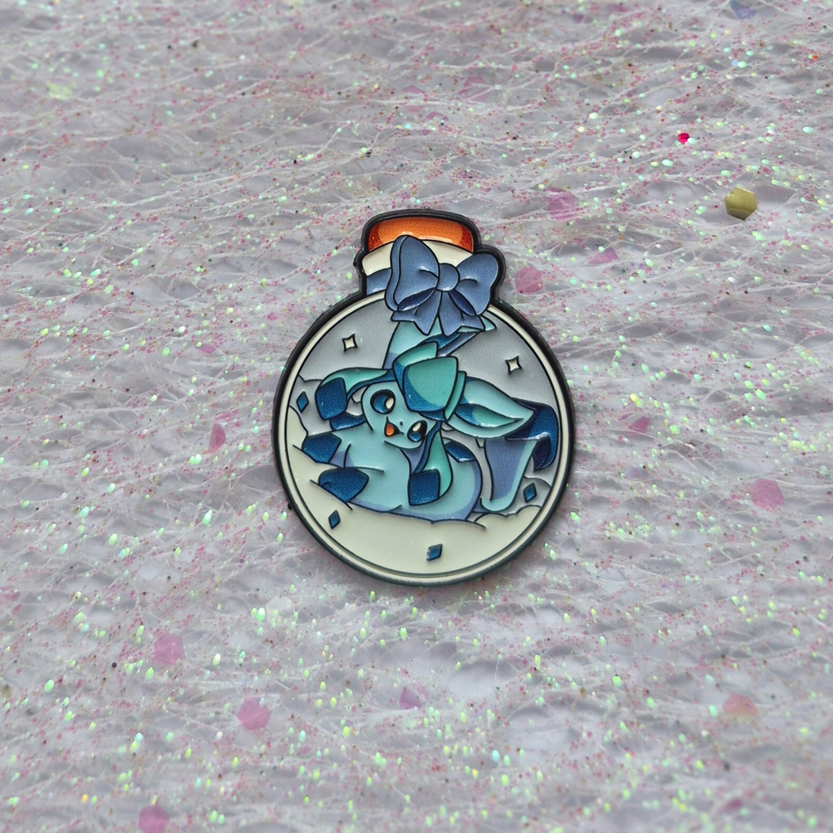 Pokemon Glaceon In a Bottle Enamel Alloy Pin – Oziko Stationery Store