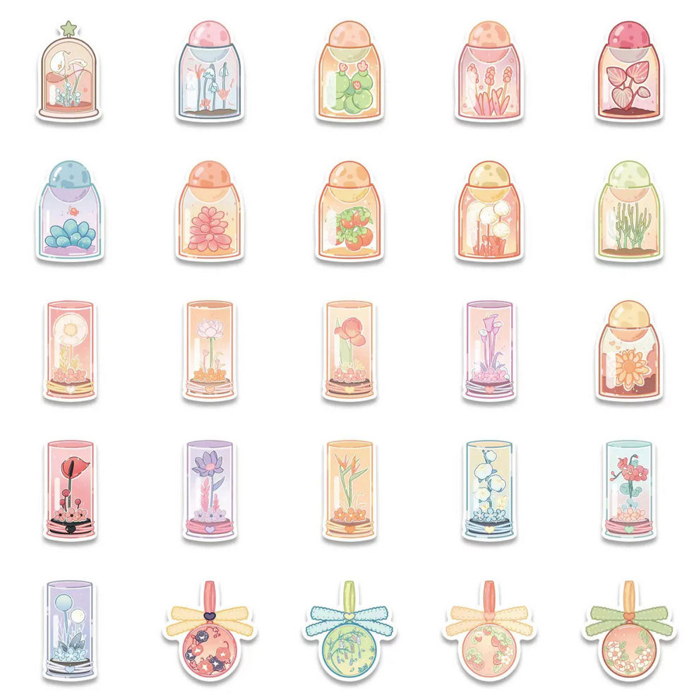 Cute Biomes 50 Piece Sticker Pack – Oziko Stationery Store