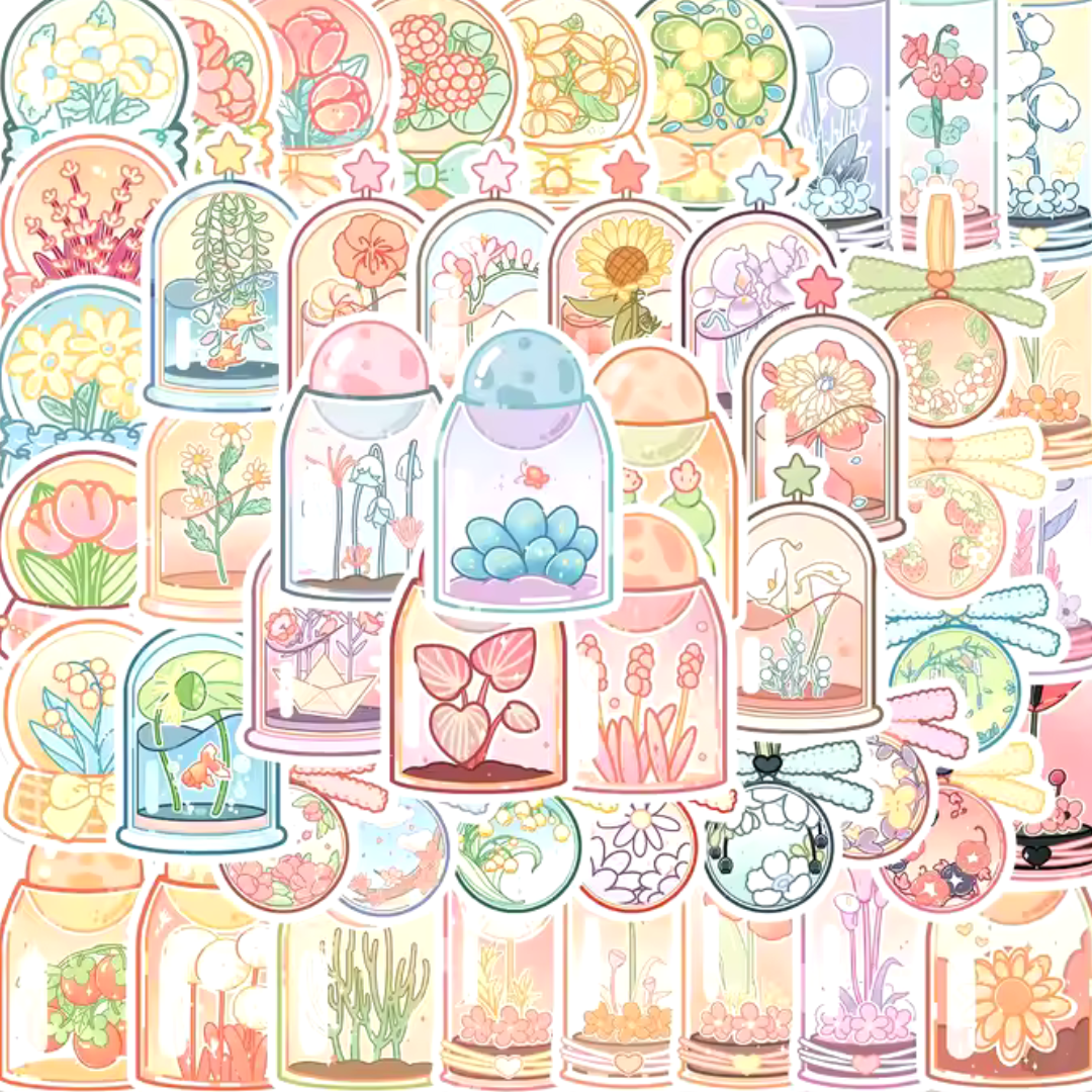 Cute Biomes 50 Piece Sticker Pack – Oziko Stationery Store