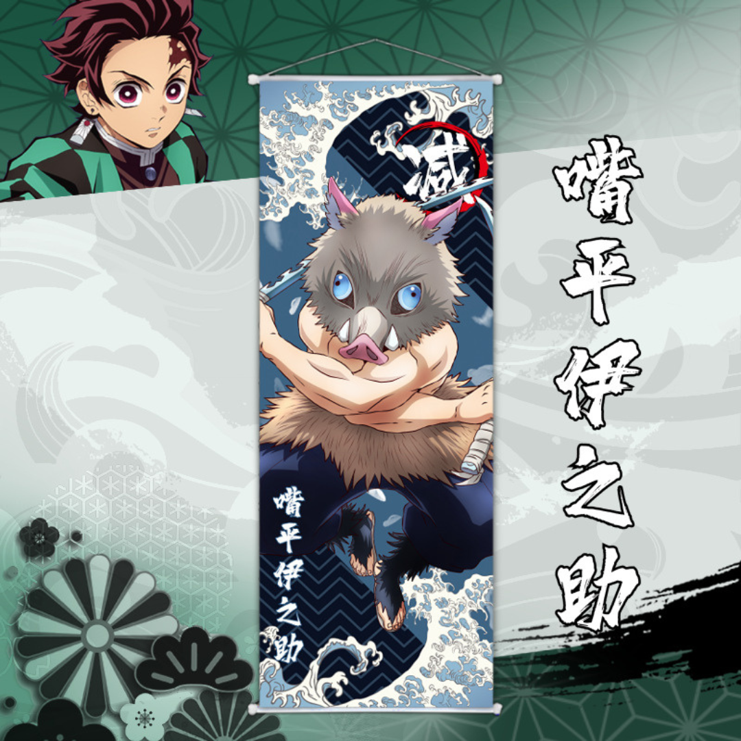 Demon Slayer Inosuke Hashibira Wall Scroll – Oziko Stationery Store