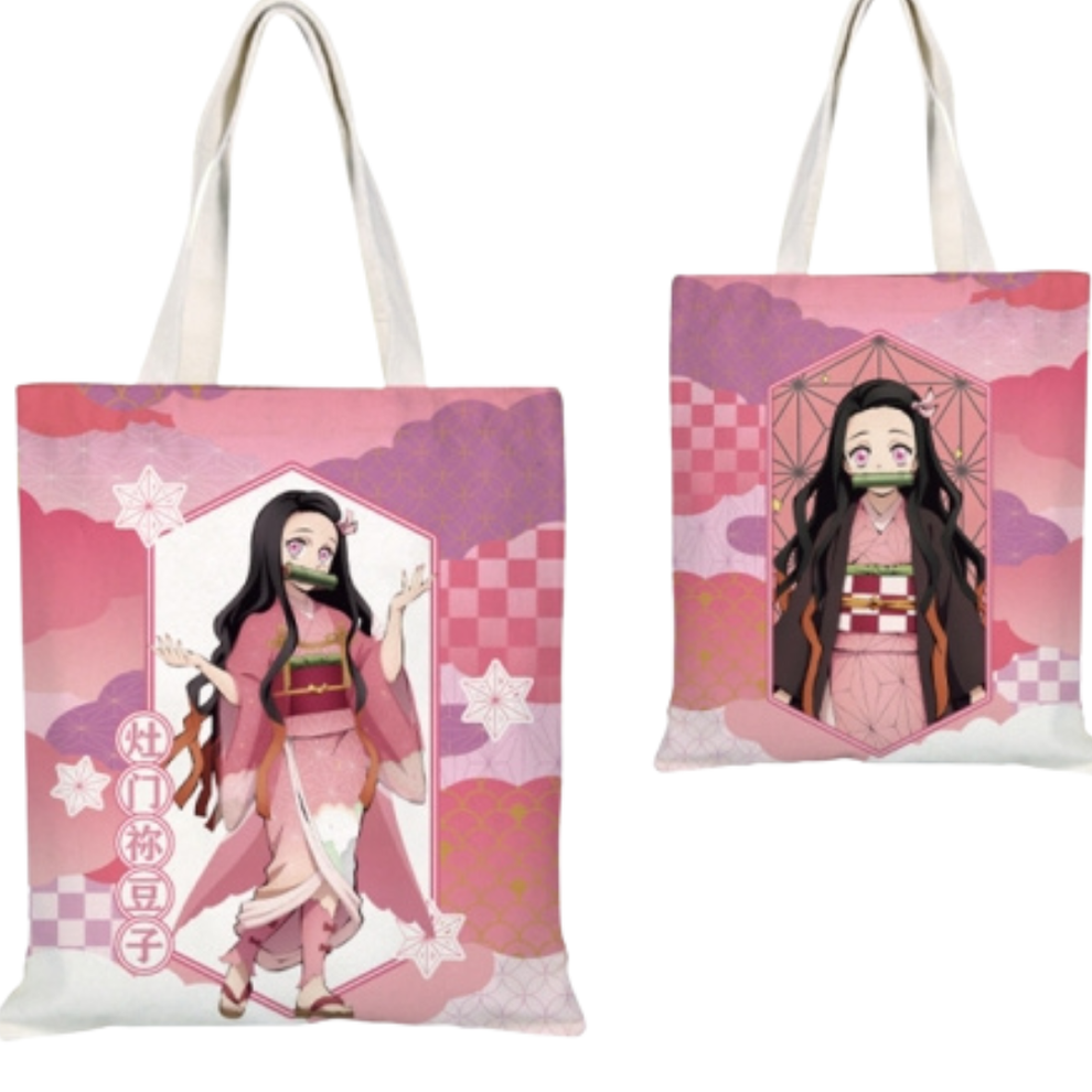Demon Slayer Nezuko Canvas Tote Bag – Oziko Stationery Store