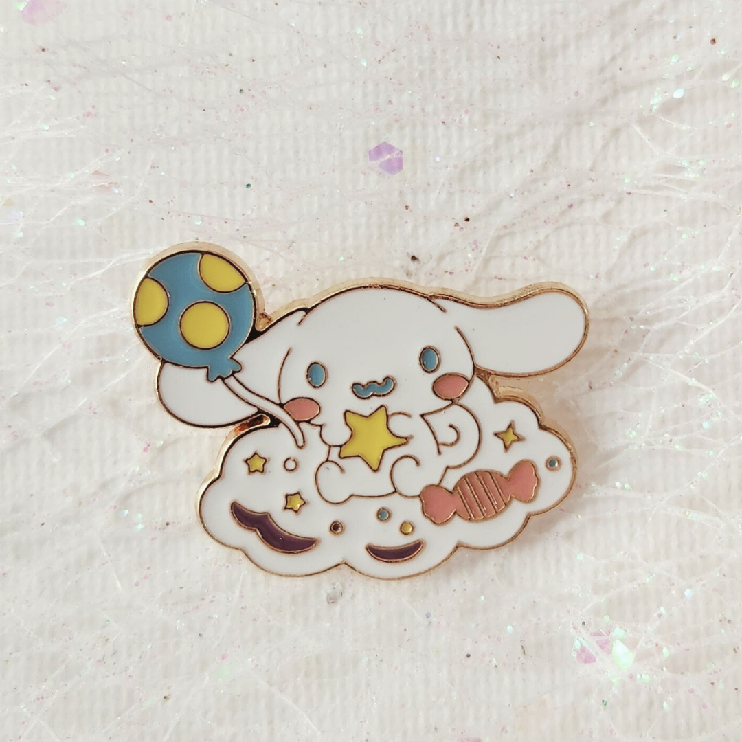 Cinnamoroll Cloud Balloon Enamel Pin| Oziko Stationery Store