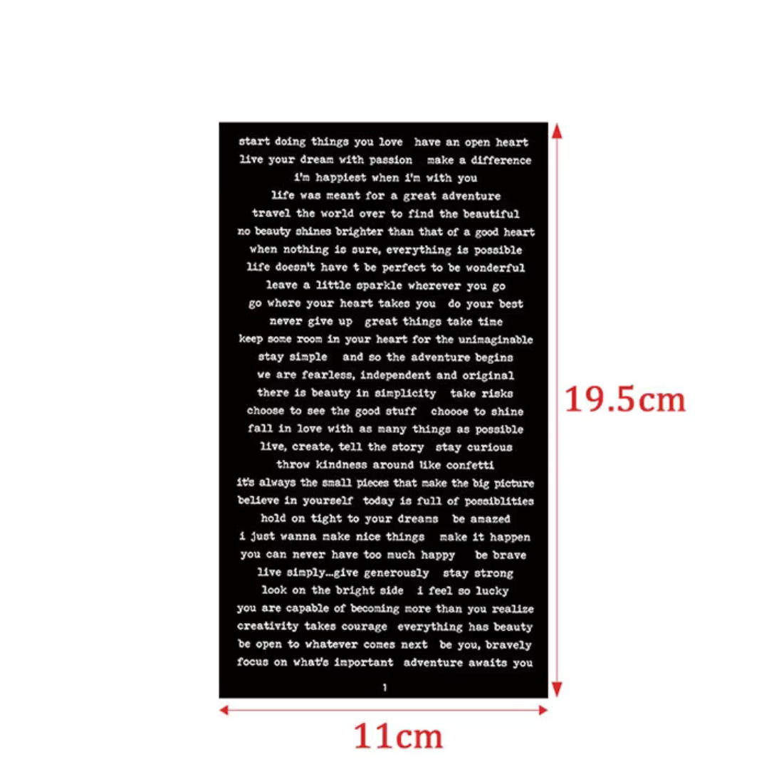 Retro Text Sticker Pack| Oziko Stationery Store