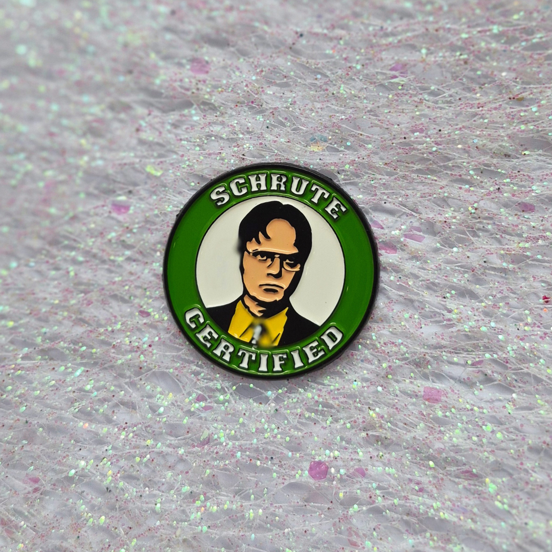 Schrute Certified Enamel Alloy Pin – Oziko Stationery Store