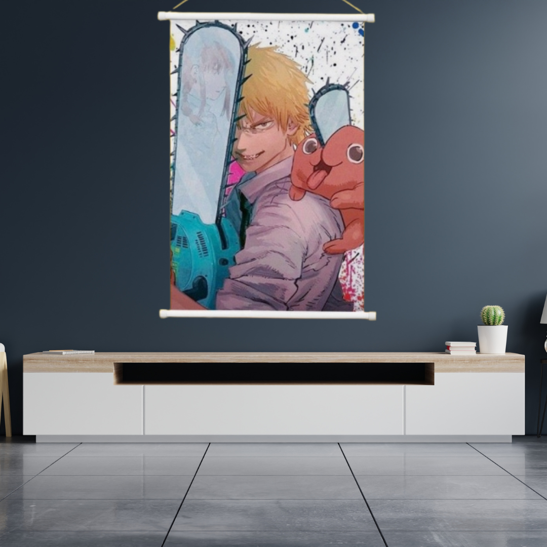 Chainsaw Man Wall Scroll – Oziko Stationery Store